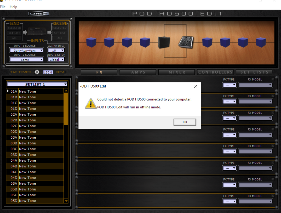 Pod HD500 Não aparece na Line 6 Monkey e editor. - POD HD - Line 6 ...